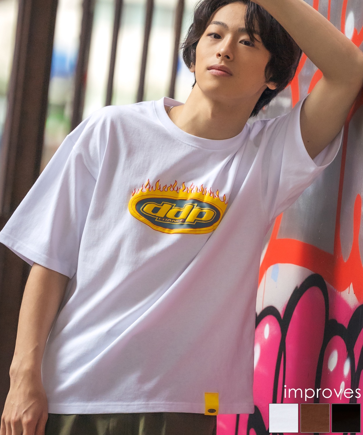 【DDP】ファイヤーオーバルロゴ半袖Tシャツ