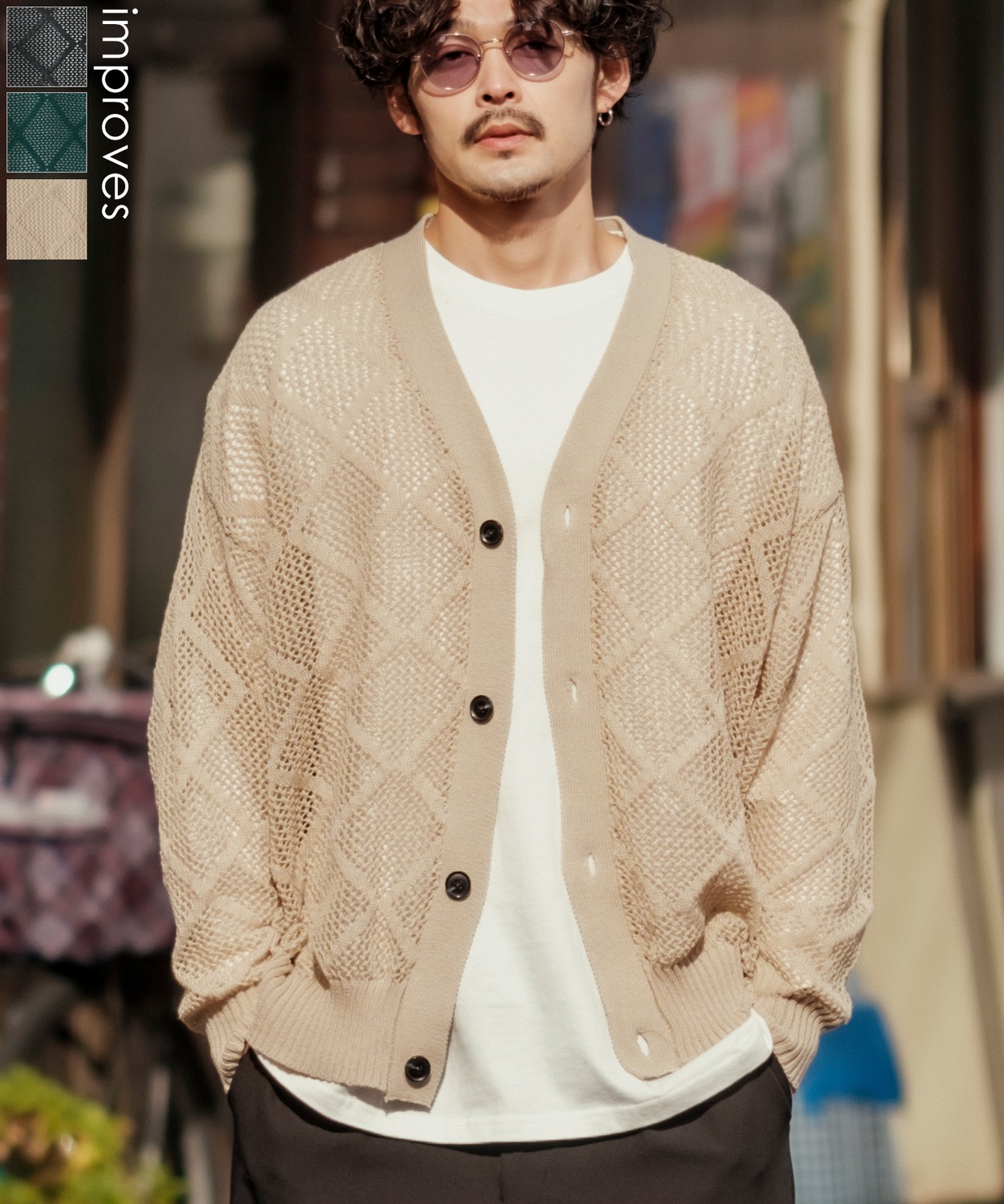 【NULL】レース編みカーディガン