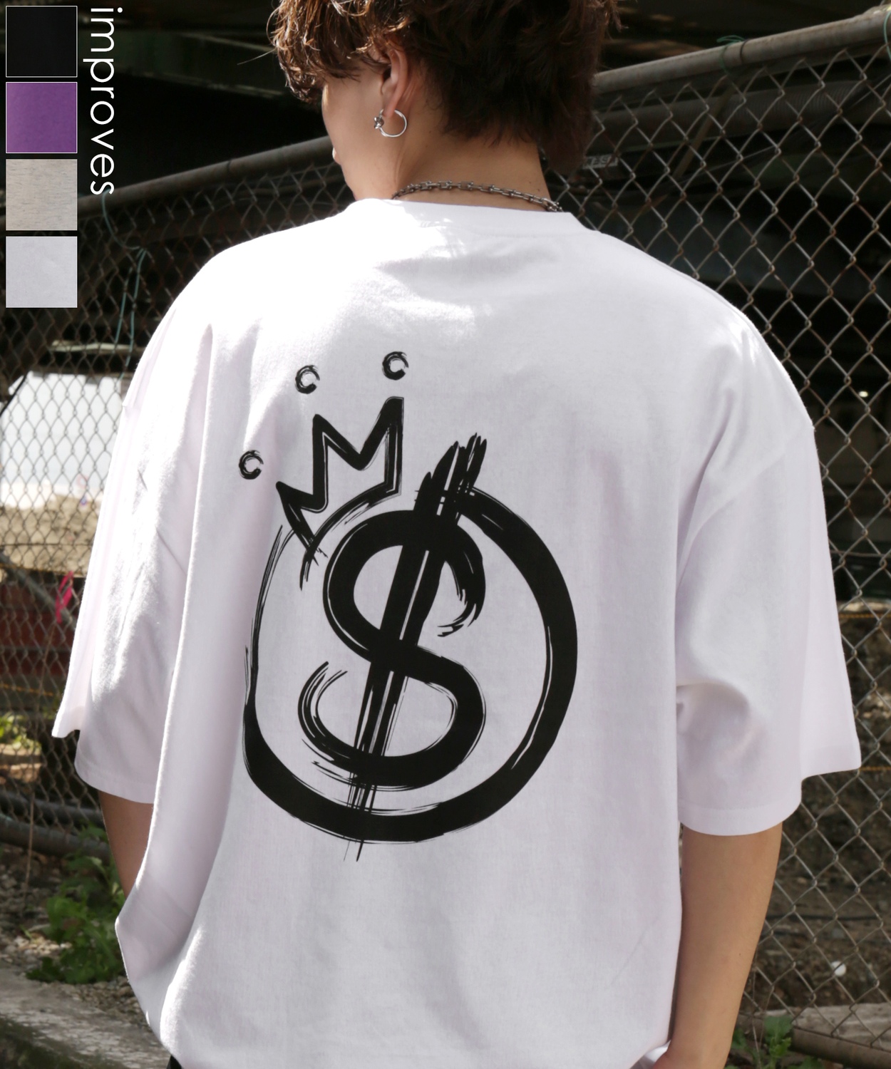 【SIDEWAYSTANCE】Sクラウンロゴ半袖Tシャツ