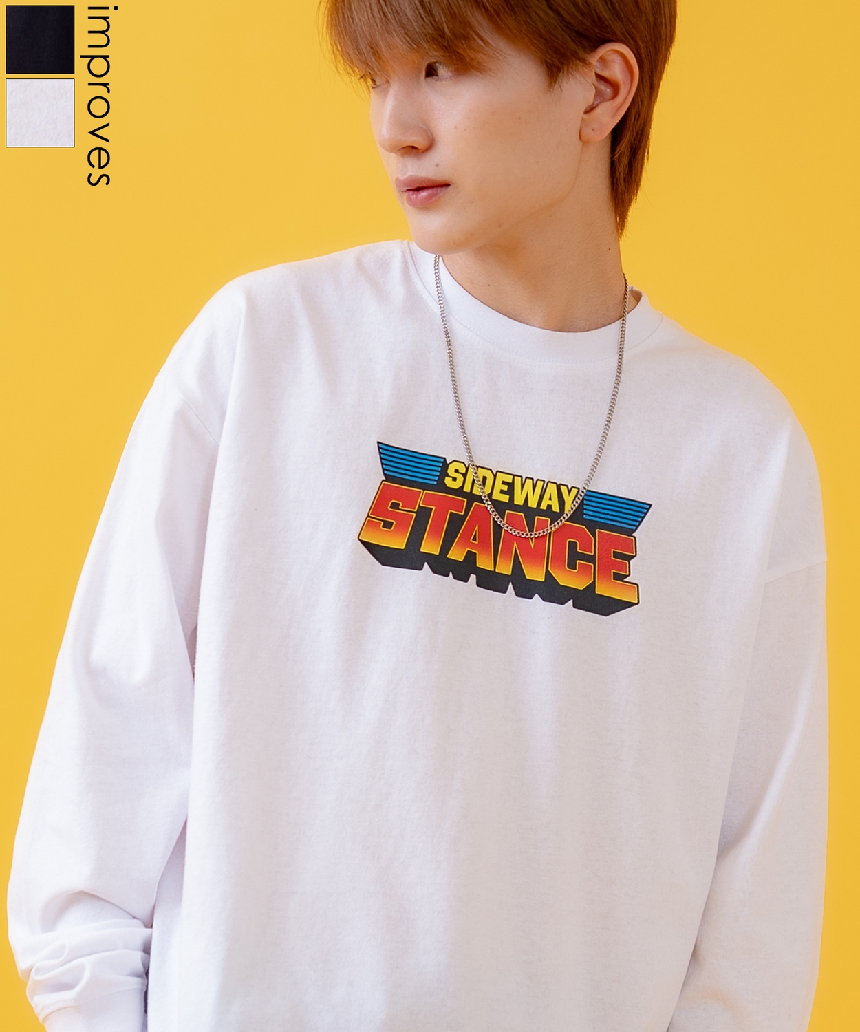 【SIDEWAYSTANCE】戦隊ロゴ長袖Tシャツ