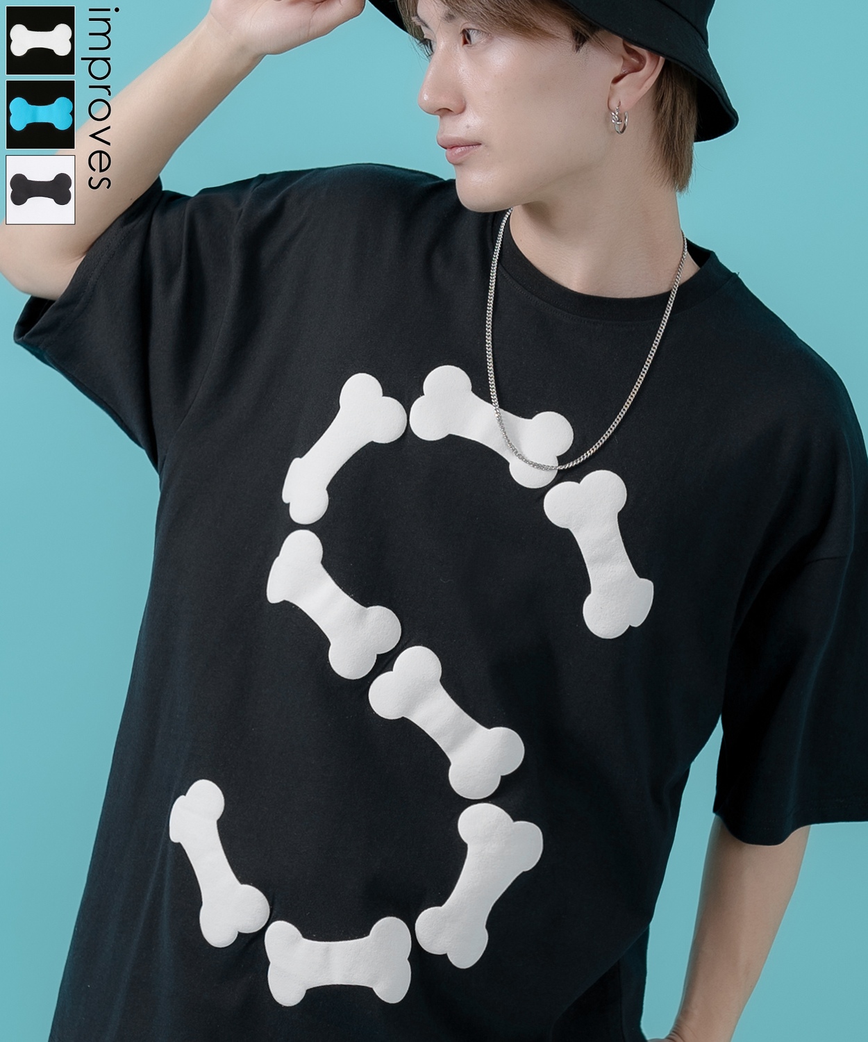 【SIDEWAYSTANCE】発泡Sロゴ半袖Tシャツ