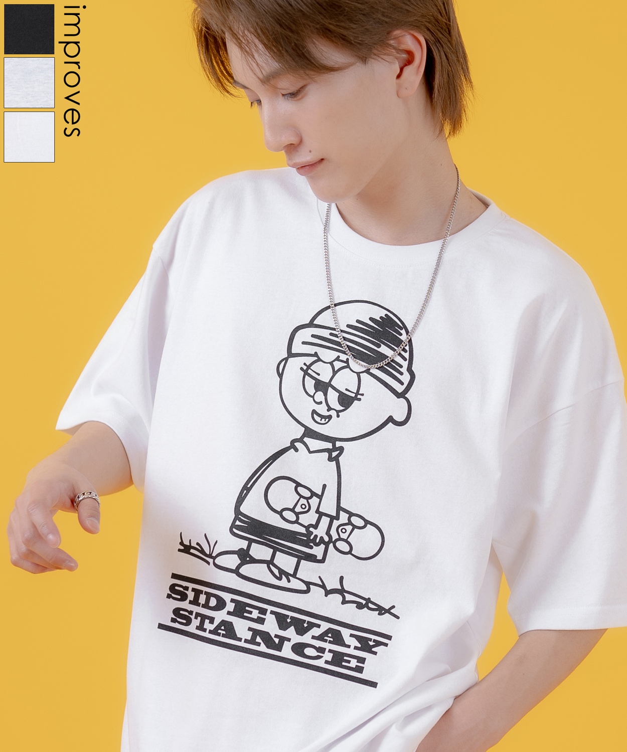 【SIDEWAYSTANCE】イラストボーイ半袖Tシャツ