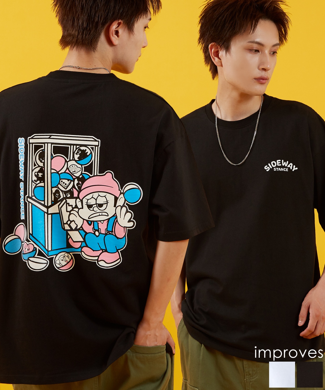 【SIDEWAYSTANCE】ガチャガチャ半袖Tシャツ